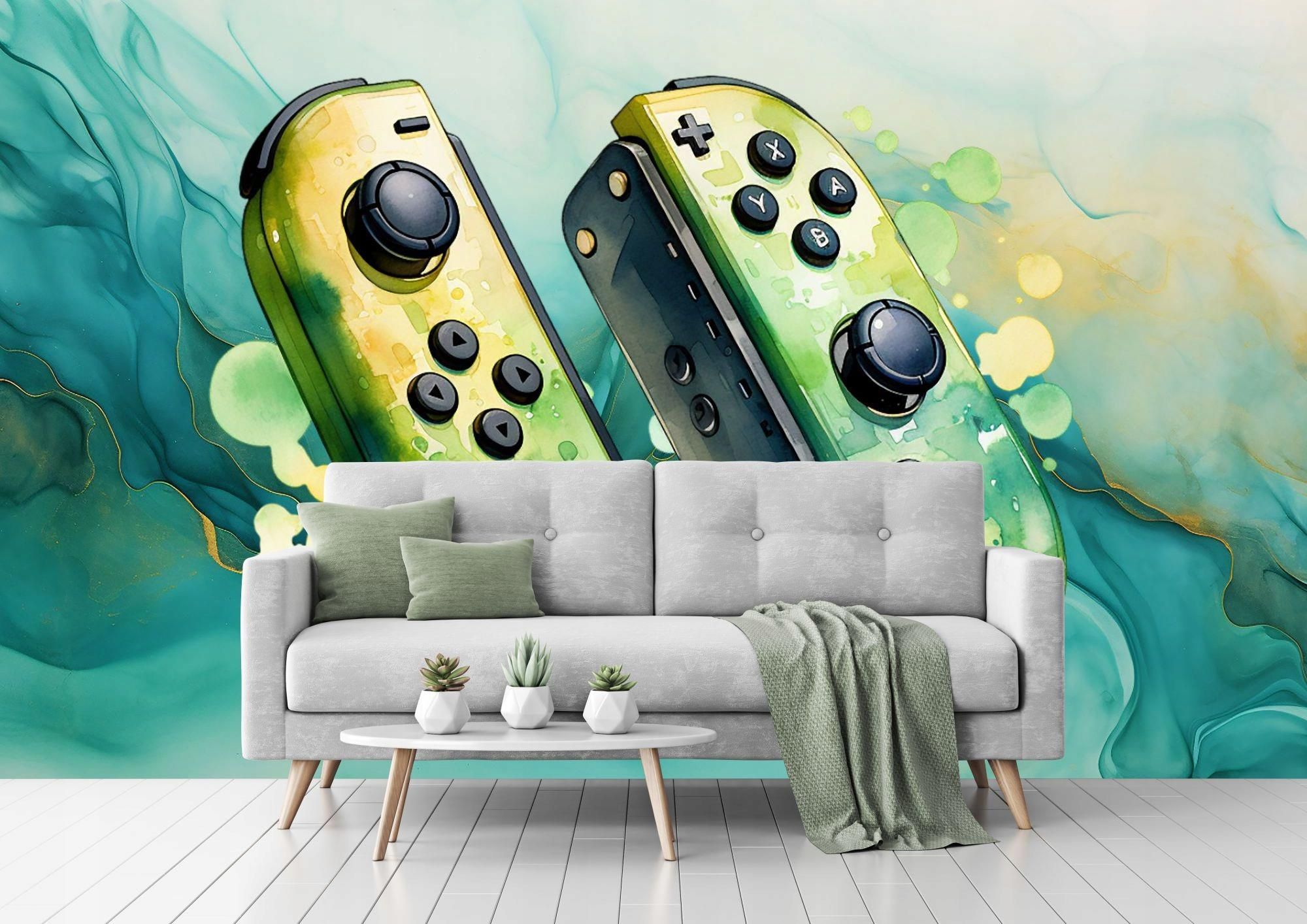 Tapeta Dla Dzieci Gamepad Gamer Pokój Gier Game Konsola Pc Joystick ...