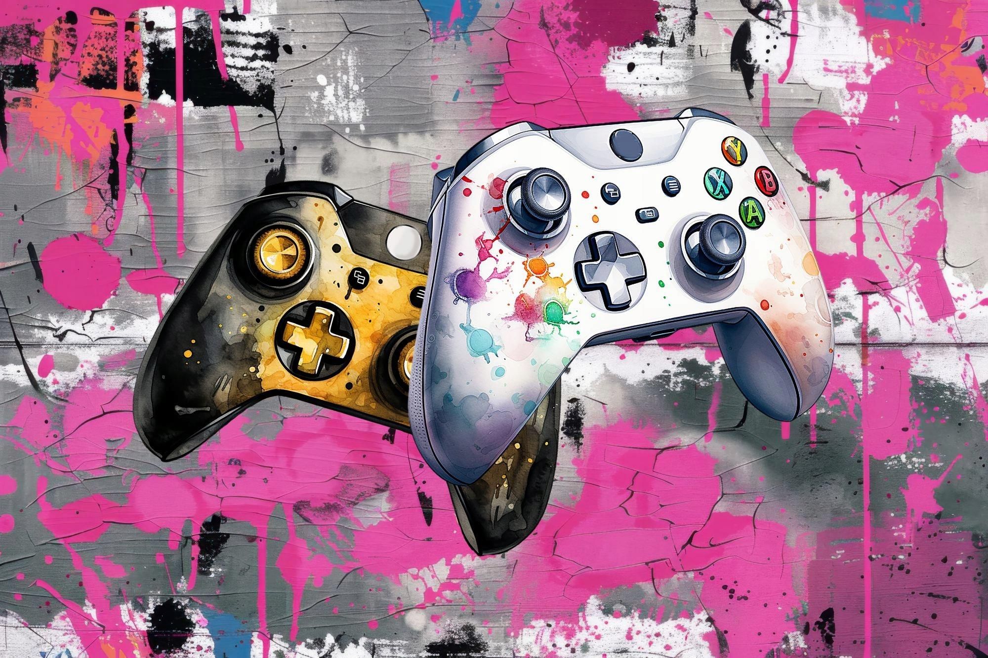 Tapeta Dla Dzieci Gamepad Gamer Pokój Gier Game Konsola Pc Joystick ...