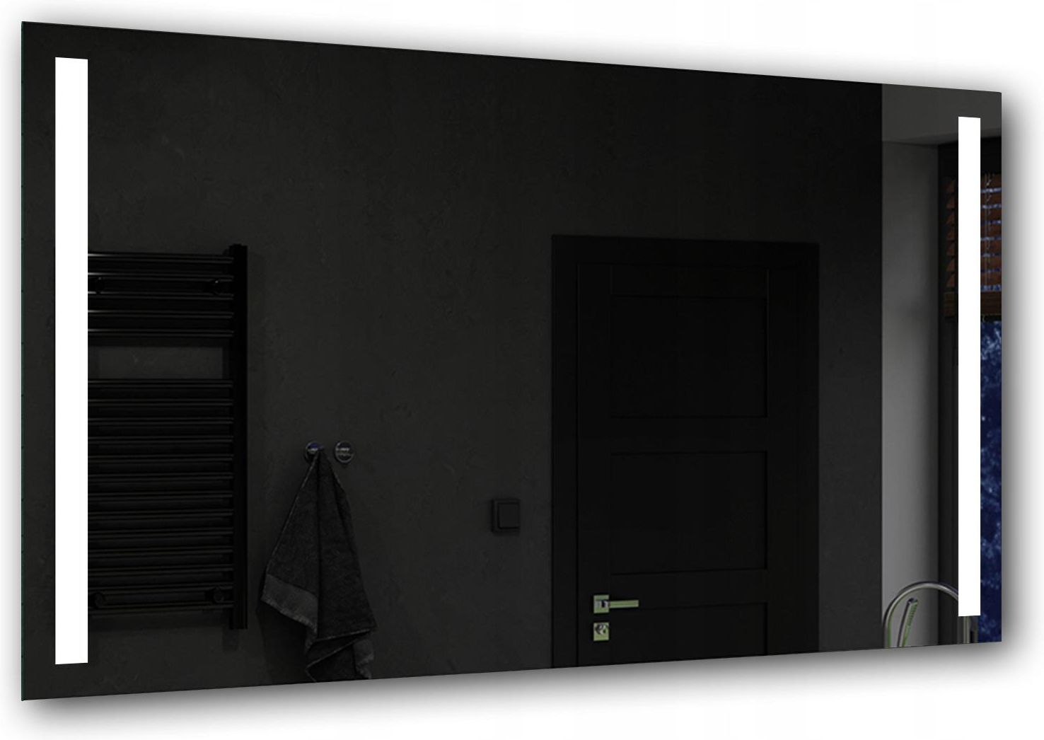 Artforma Lustro łazienkowe podświetlane Led na baterie 160x80cm wymiar ...