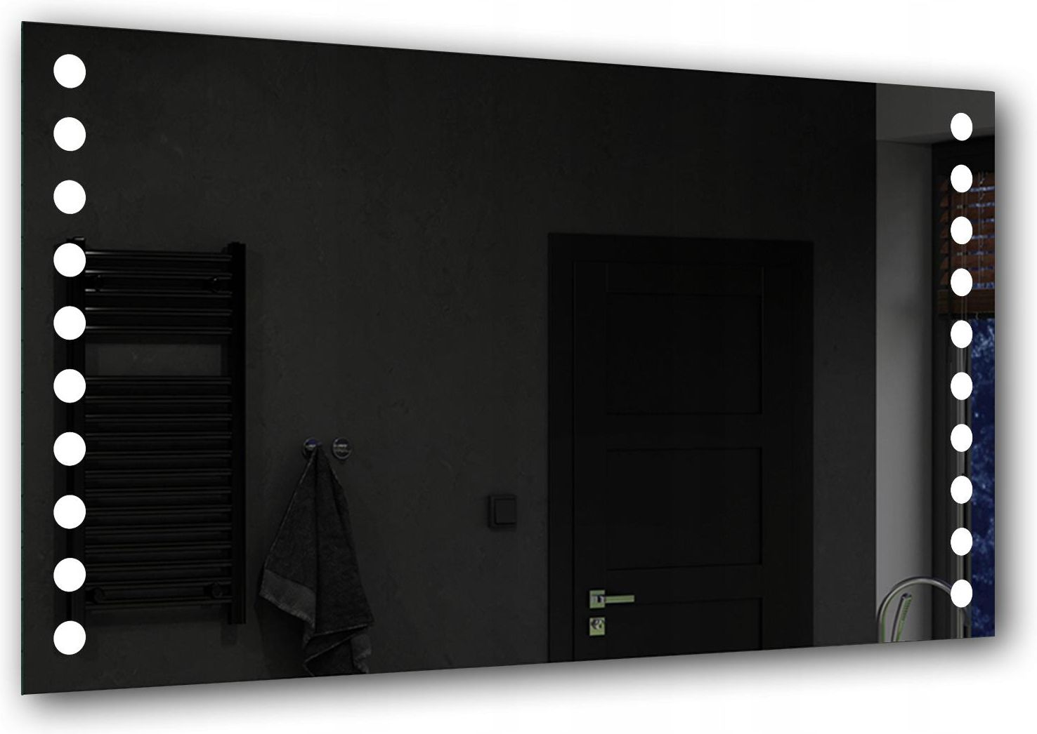 Artforma Lustro łazienkowe podświetlane Led na baterie 60x90cm wymiar ...