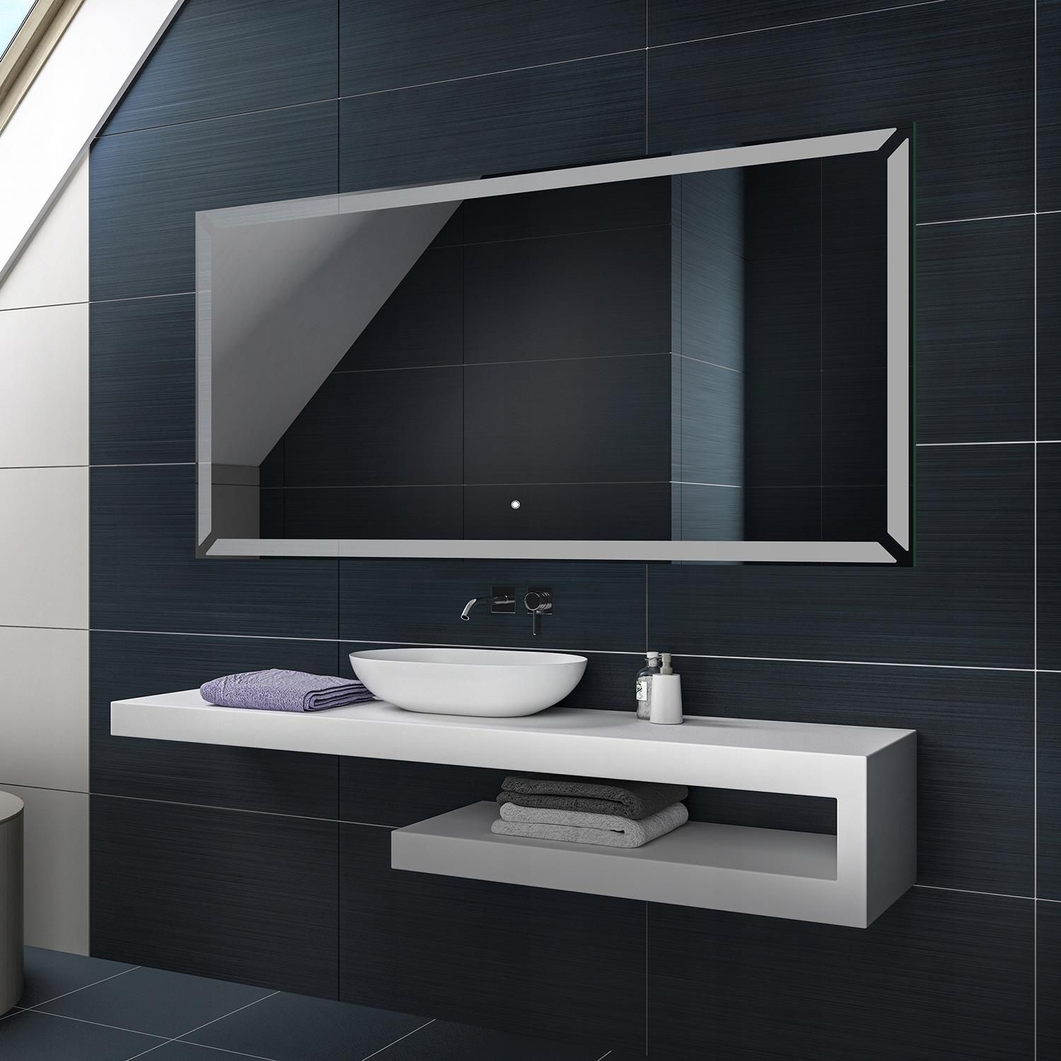 Artforma Lustro Łazienkowe Led 60x50 CM Włącznik Dotykowy Na Wymiar ...