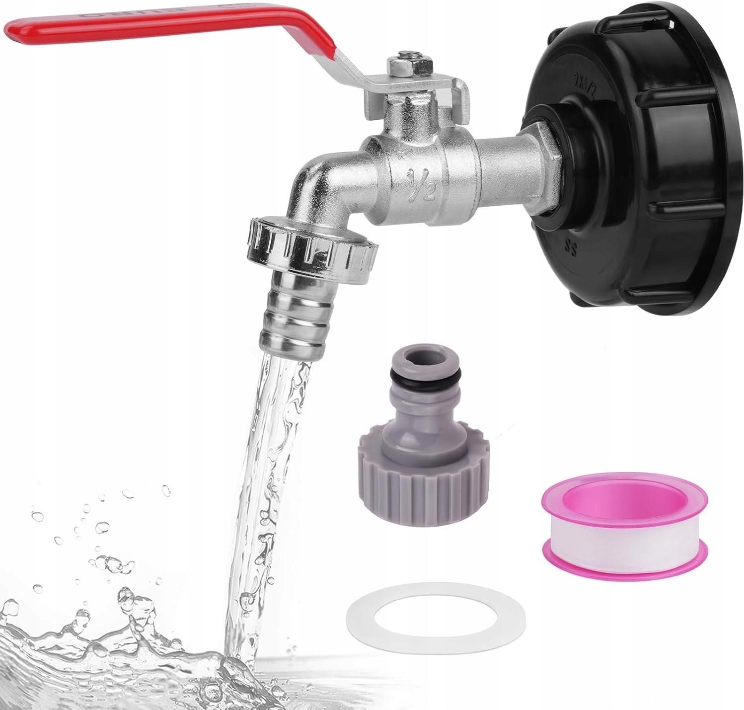 Zawór Zawór Spustowy Ibc 1/2 Do Zbiornika 1000L Mauzera S60X6 Kran Kompatybilny 1881390026 ...