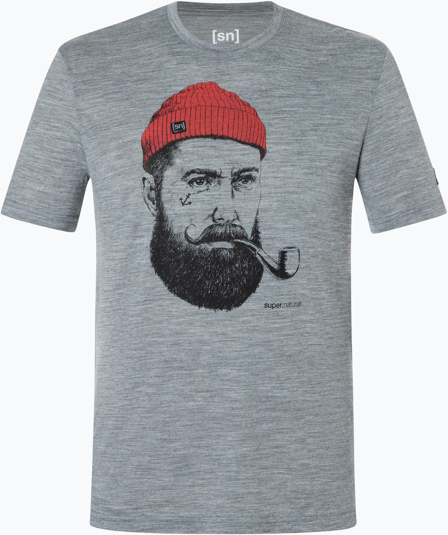 Super.Natural Koszulka Męska Sailor Tee Cashmere Grey Mel/Jet Black ...