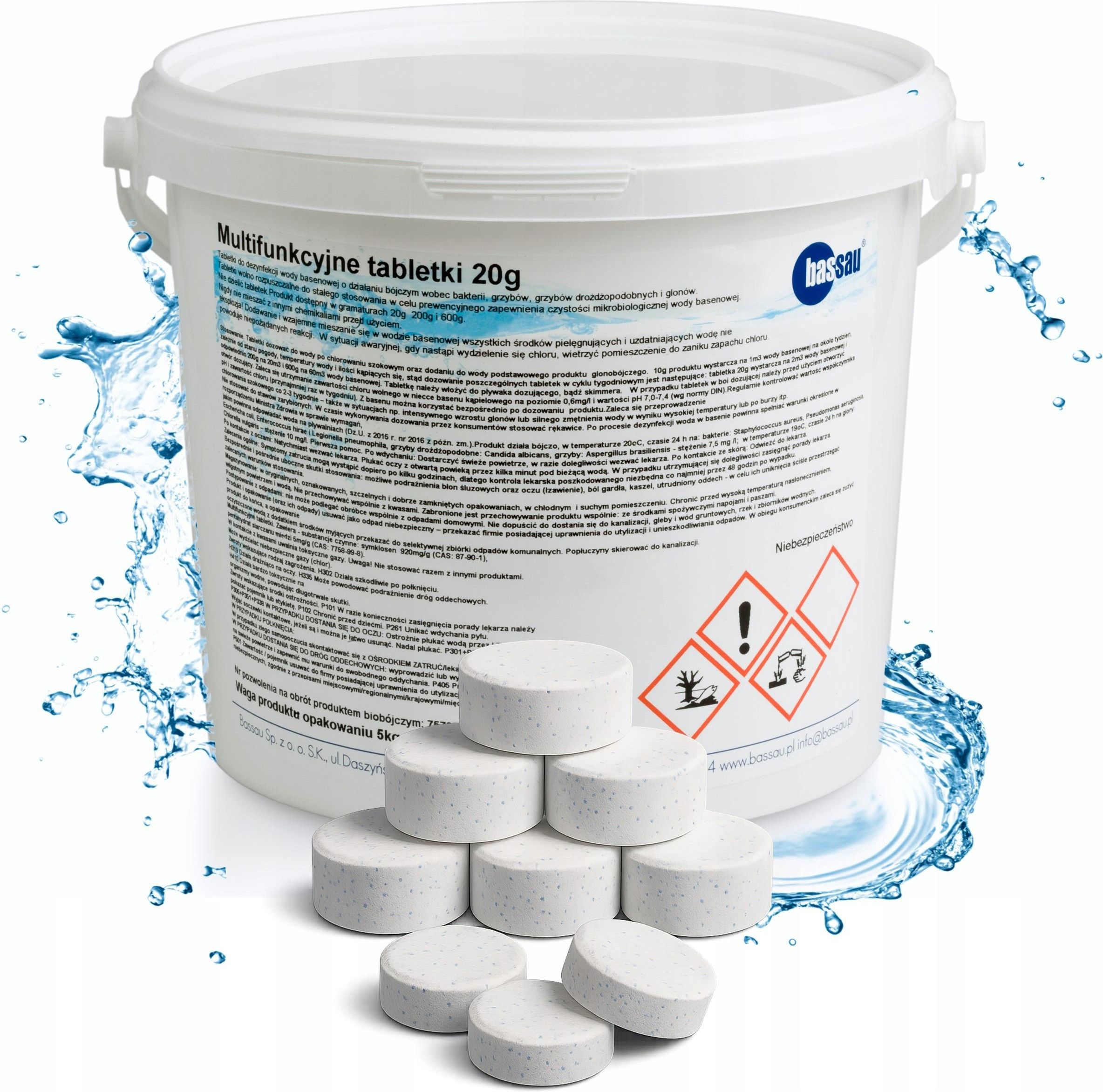 Chlor Multi Tab 20G Bassau Tabletki Multifunkcyjne Chemia Basenowa 5Kg ...