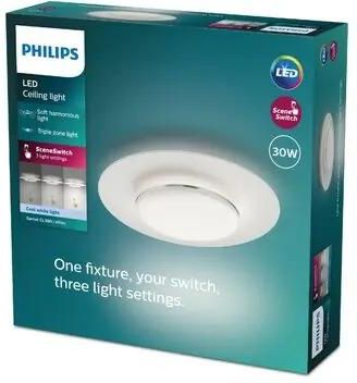 Philips Garnet Cl580 30W 40Cm Biała Lampa Sufitowa Led 3400Lm ...