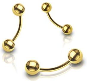 Piercing4U Złoty Kolczyk Do Chrząstki Ucha Daith Brwi Septum Smiley ...