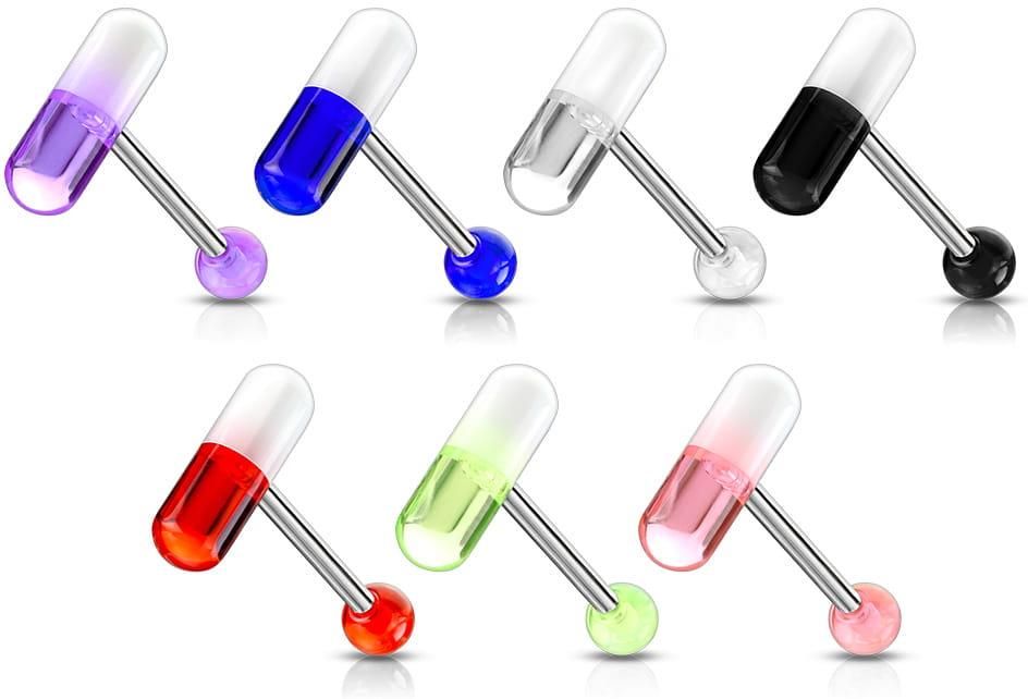 Piercing4U Pigułka Kolczyk Do Języka Tabletka Piercing Ja8 Niebieski ...