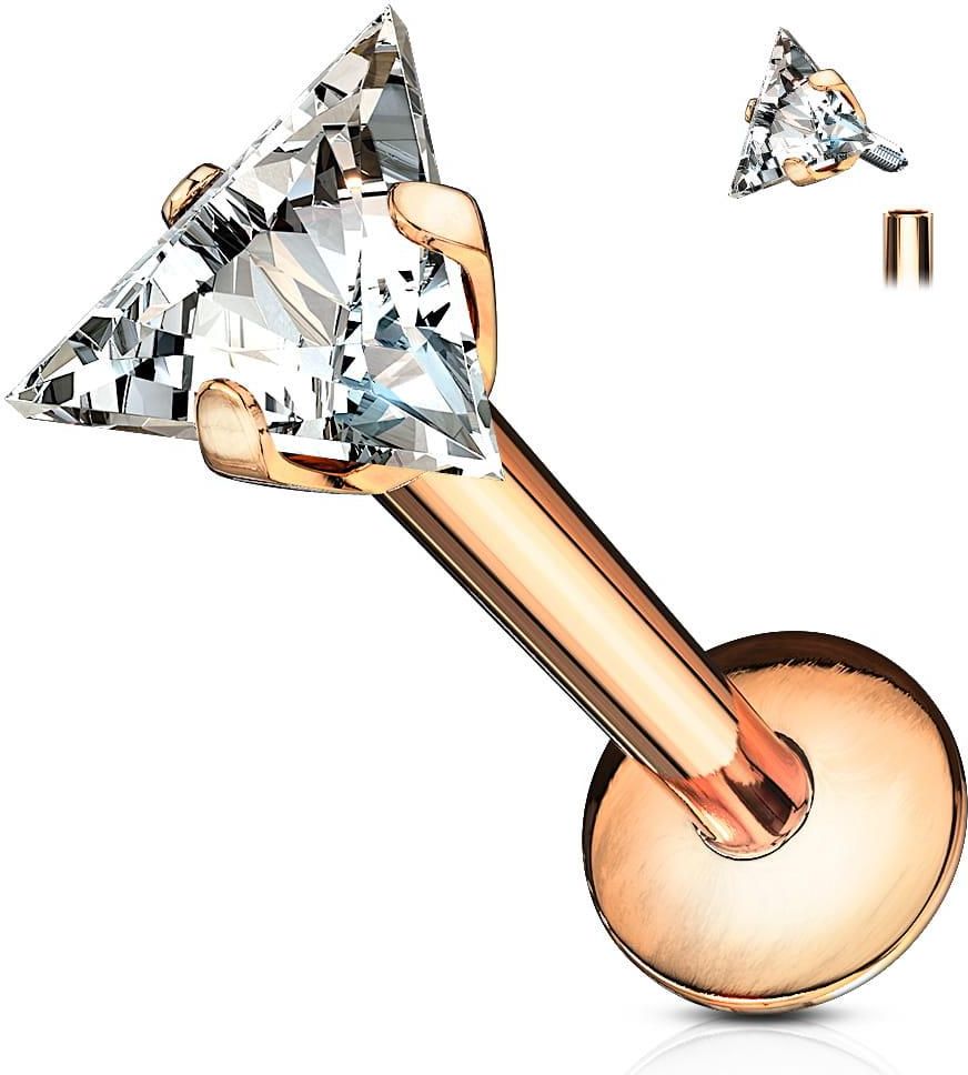 Piercing4U Różowe Złoto Kolczyk Do Chrząstki Ucha Rook Conch W54 8mm ...