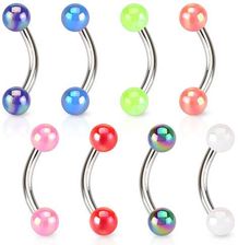 Piercing4U Kolczyk Do Brwi Smiley Septum W Uv Bioplast Ba33 Biały ...