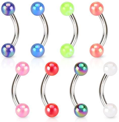 Piercing4U Kolczyk Do Brwi Smiley Septum W Uv Bioplast Ba33 Biały ...