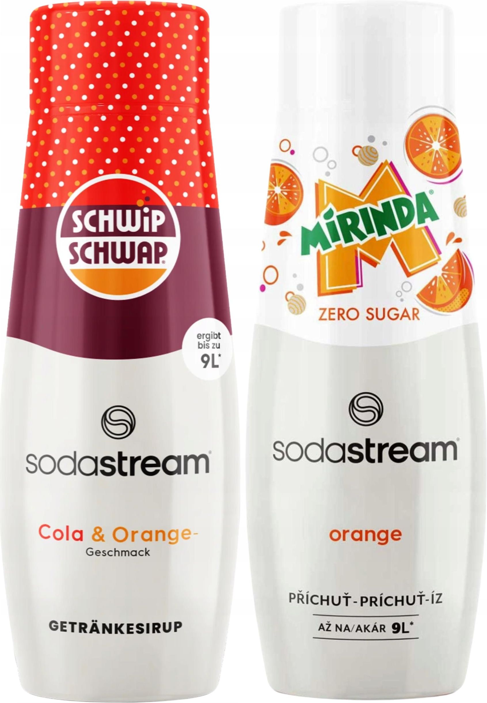 Zestaw 2 koncentratów Sodastream Shwip Shwap Cola Pomarańcza + Mirinda ...