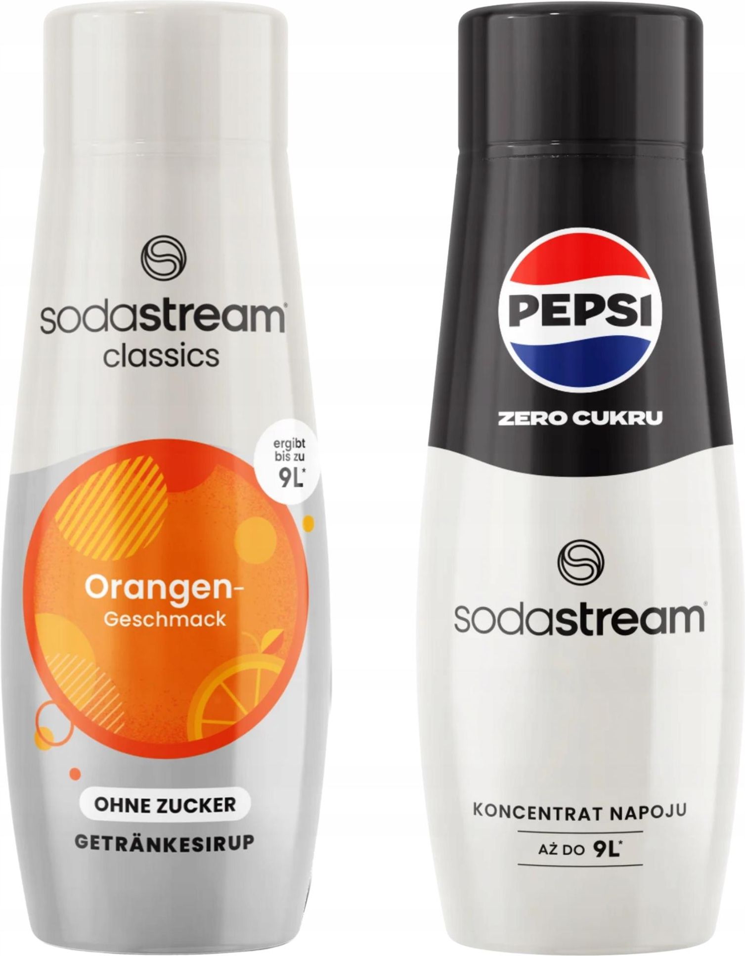 Syropy SodaStream Orange Zero Pomarańcza Bez Cukru + Pepsi Max Cola ...
