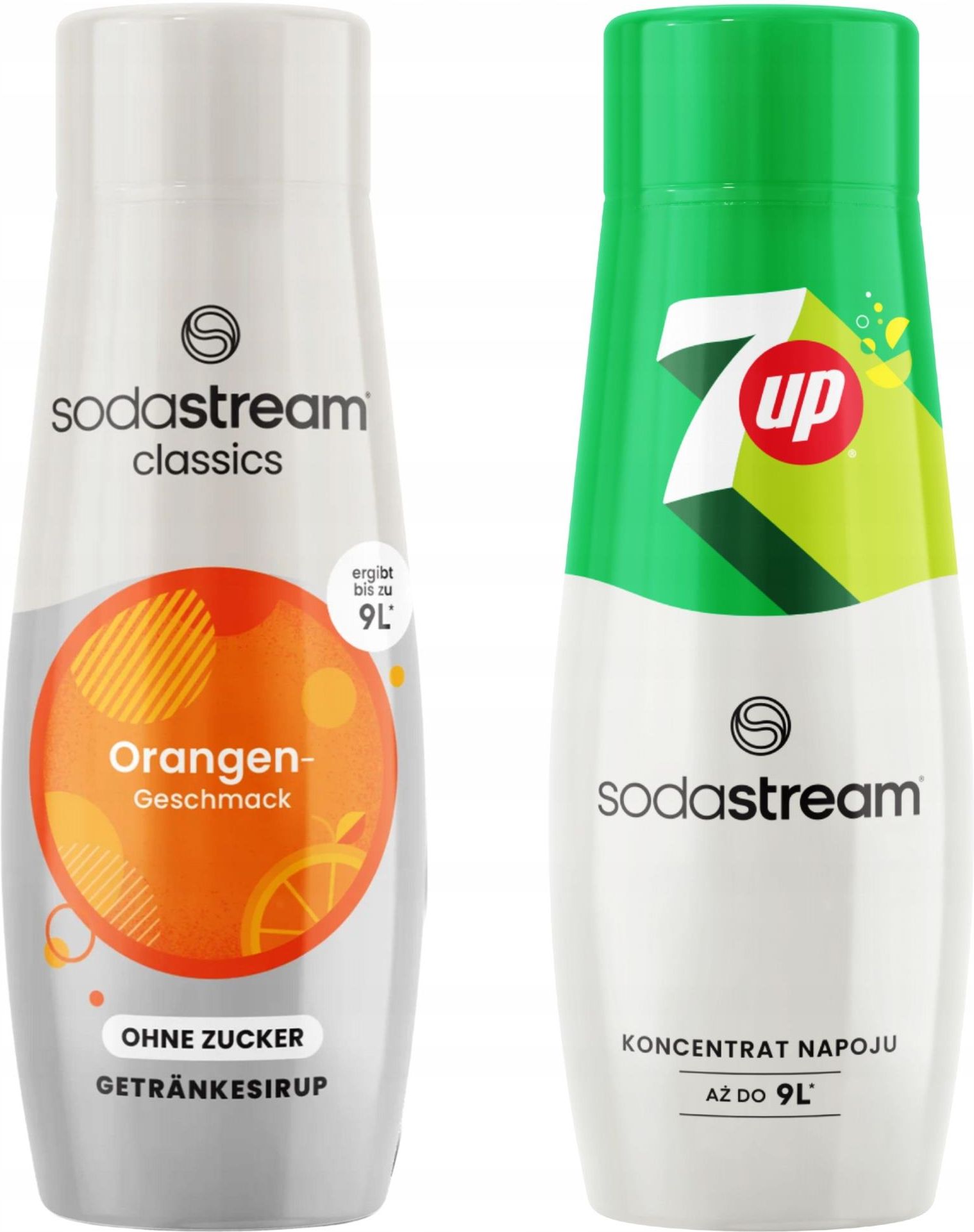Syropy SodaStream Orange Zero Pomarańcza Bez Cukru + Koncentrat 7UP ...