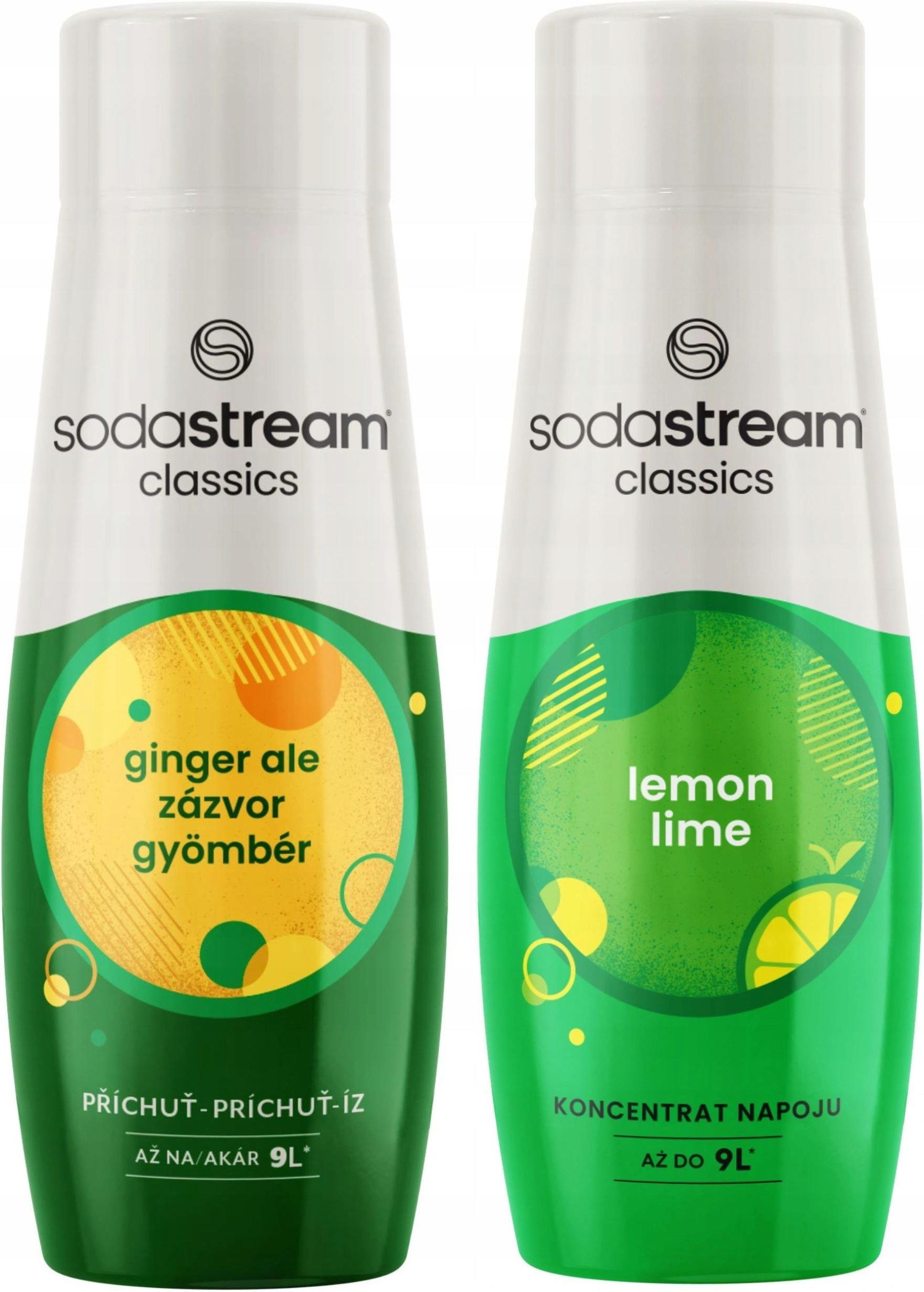 2x Syrop do Saturatora SODASTREAM Imbir Ginger + Cytryna Limonka Lemon ...