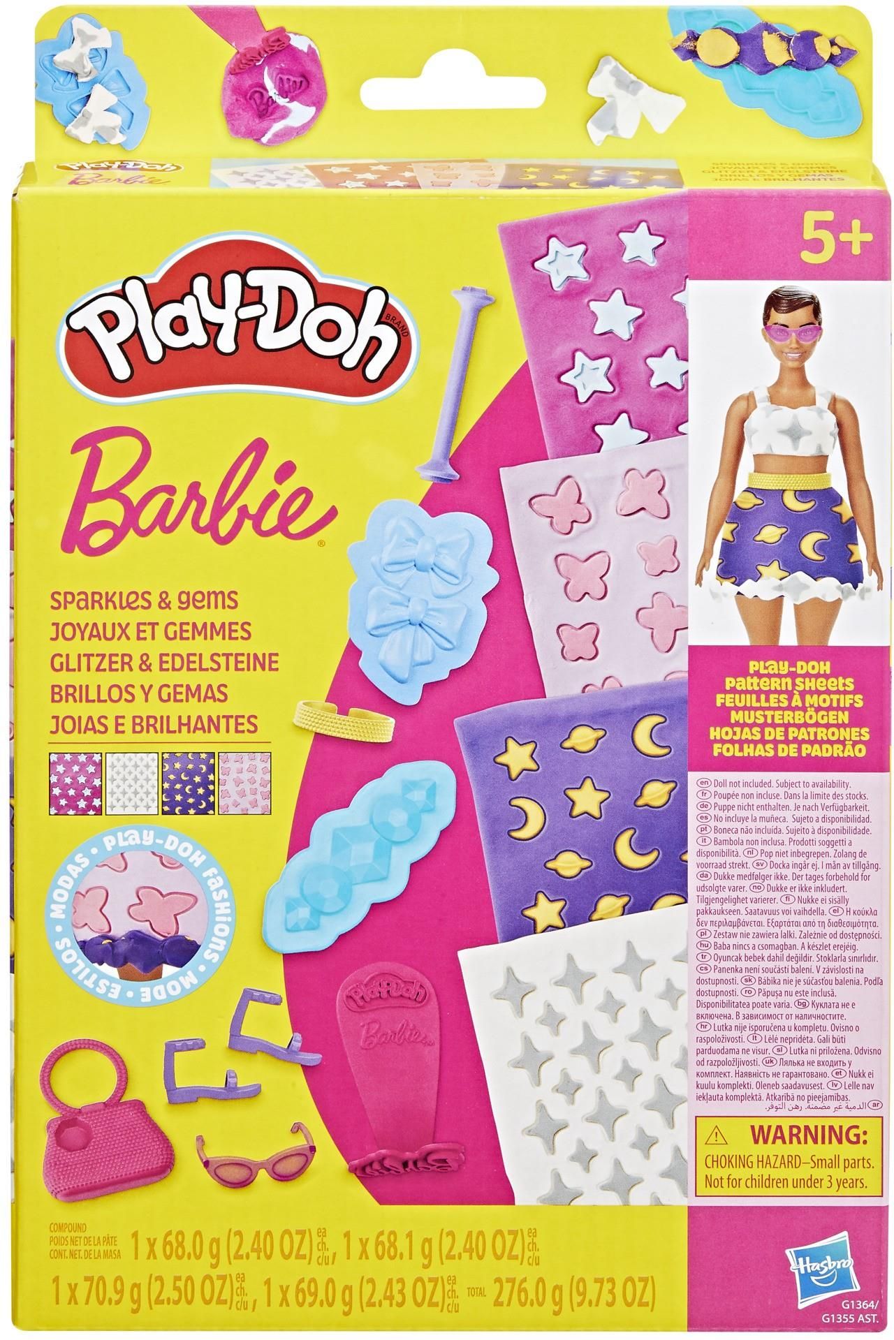 Hasbro Play Doh Ciastolina Barbie Pakiet Wzorów Błyskotek I Klejnotów ...