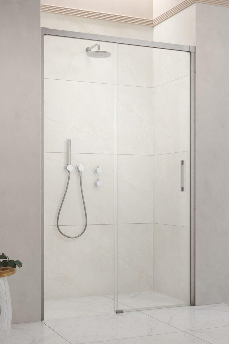 Drzwi prysznicowe Radaway Dwj 160cm Szczotkowany Nikiel 3870209101L ...