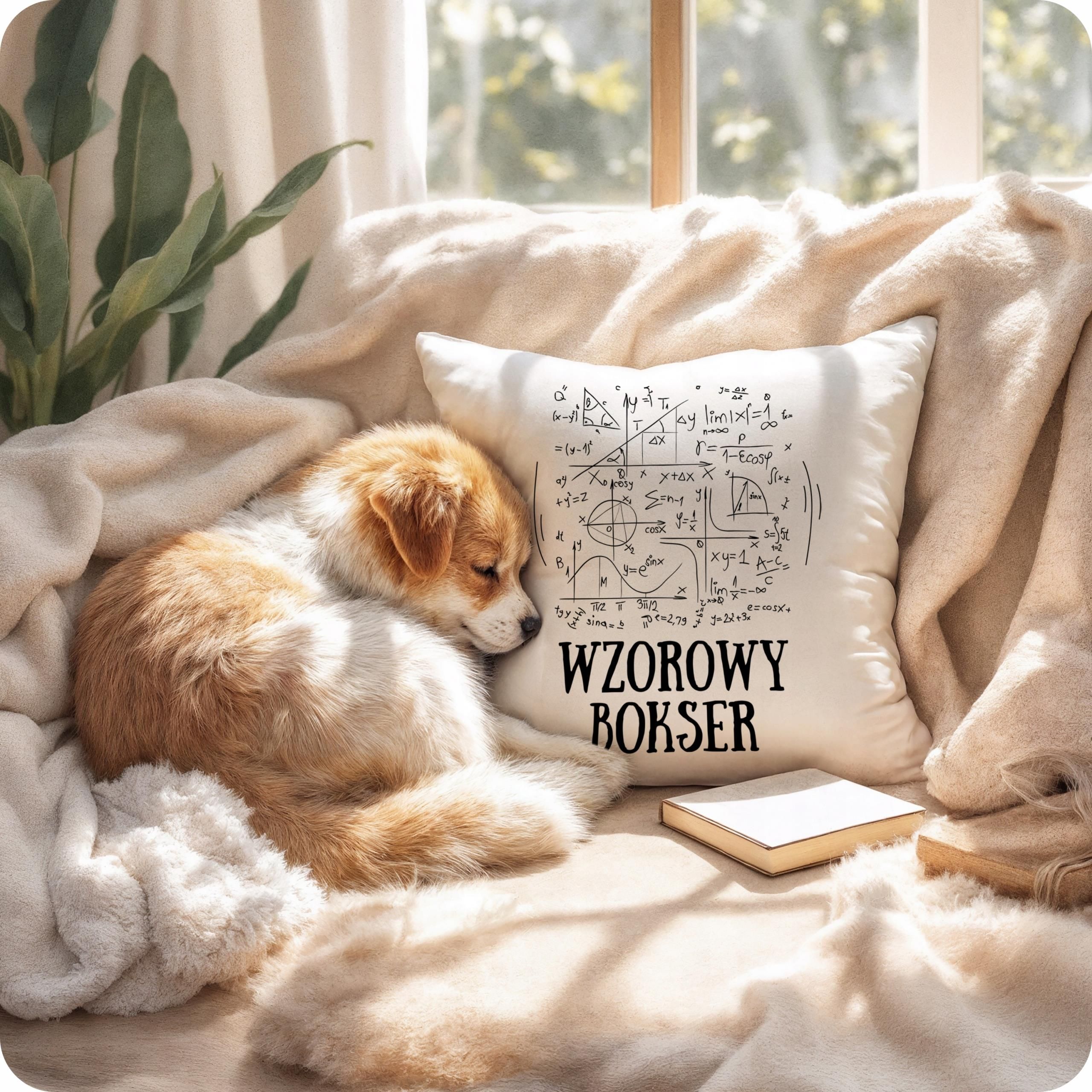 Polidraw Poduszka Dla Boksera na Prezent z Nadrukiem ze Zdjęciem Biała ...