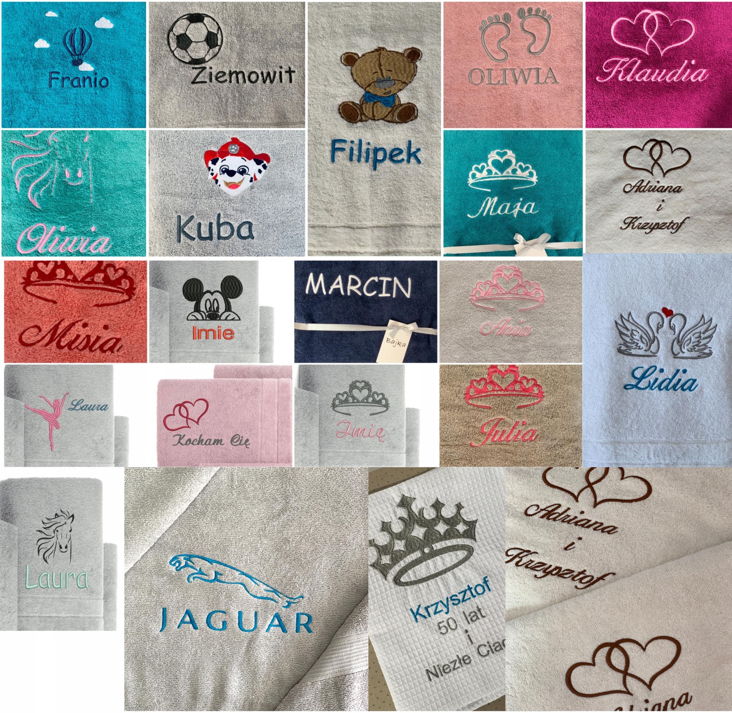 Bajka Ręcznik 70X140 Haft Logo Imię Twój Napis Personalizacja Idealny ...