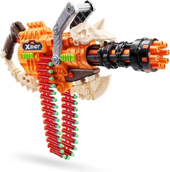 X-Shot Minigun Horrorfire Duży Pistolet Karabin Dread Hammer + Gogle ...