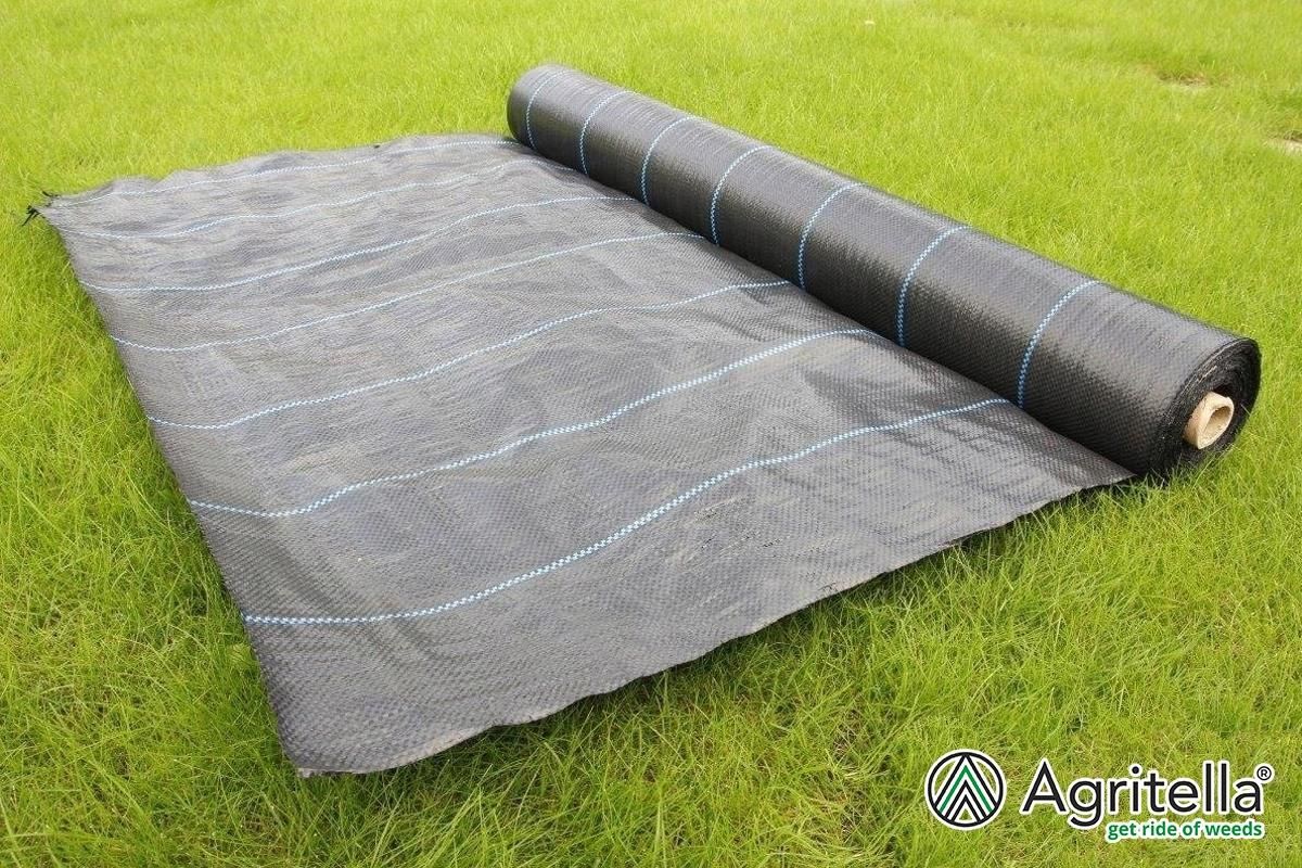 Agritella Agrotkanina 4x50m Czarna 70g Uv Mata ogrodnicza Na Chwasty ...