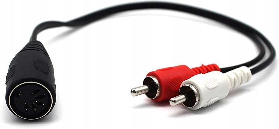 Betune Adapter Przejściówka Kabel Din 5 Pin Żeński na 2x Cinch Rca ...