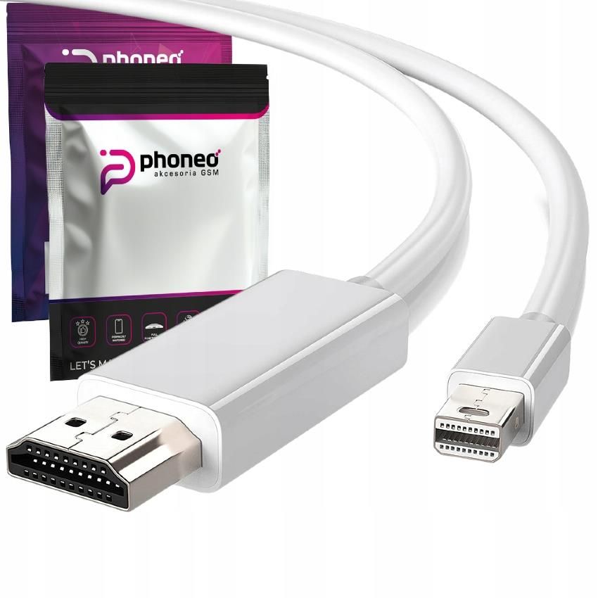 Phoneo Adapter Przejściówka Kabel Mini Displayport Mini Dp Do Hdmi Full ...