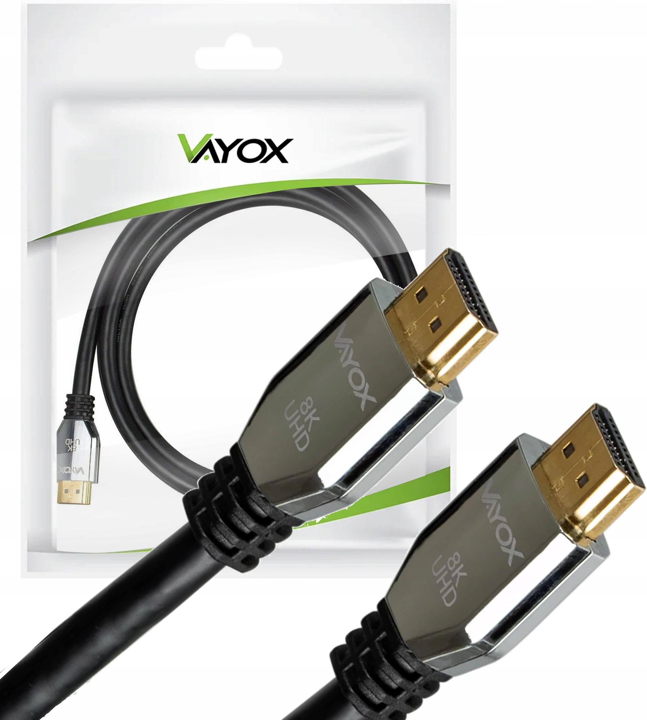 Vayox Przewód Hdmi 2.1 8K 3m do dekodera Tv konsoli do gier projektora ...