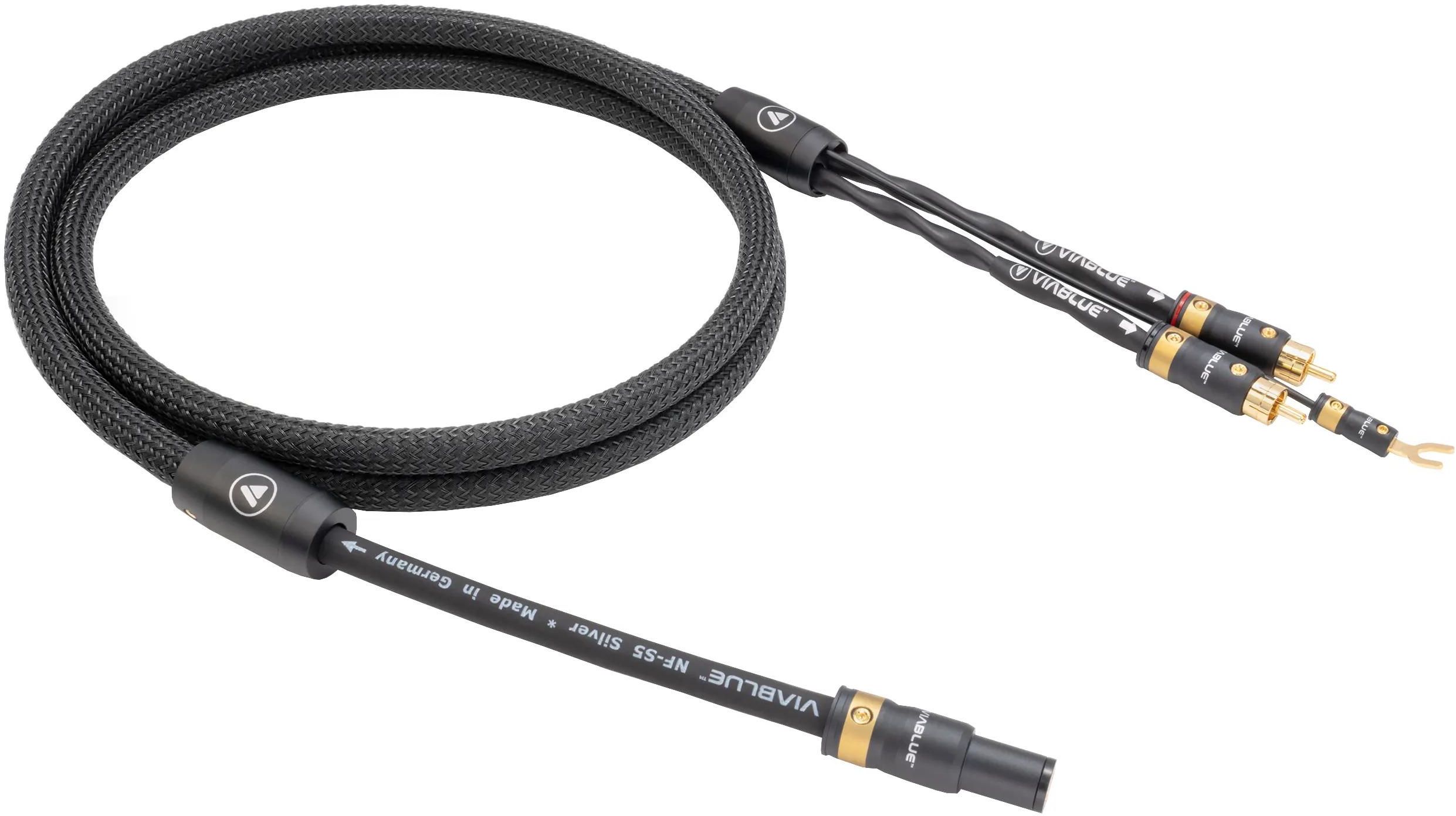 Viablue NF-S5 T8 5PIN DIN SME / RCA (Black) - 1.5m - Przewód ...