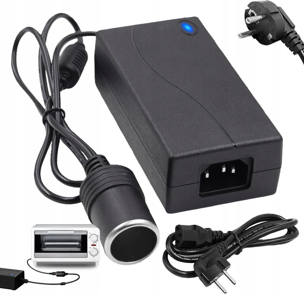 Bedee 230V 12V Adapter Gniazdo Zapalniczki Kabel 1M Długości Plug And ...