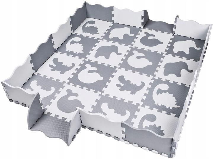 Lazyhome Duża Gruba Mata Edukacyjna Puzzle Piankowe Xxl Kojec Składany ...