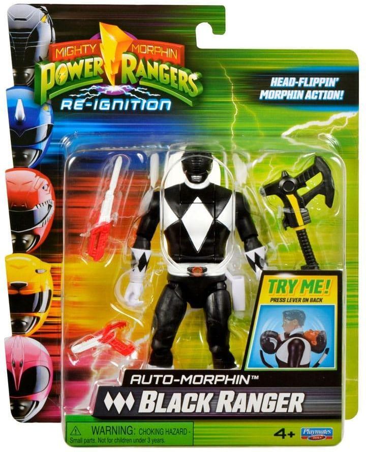 Playmates Mighty Morphin Power Rangers Action Figure Auto-Morphin Black ...