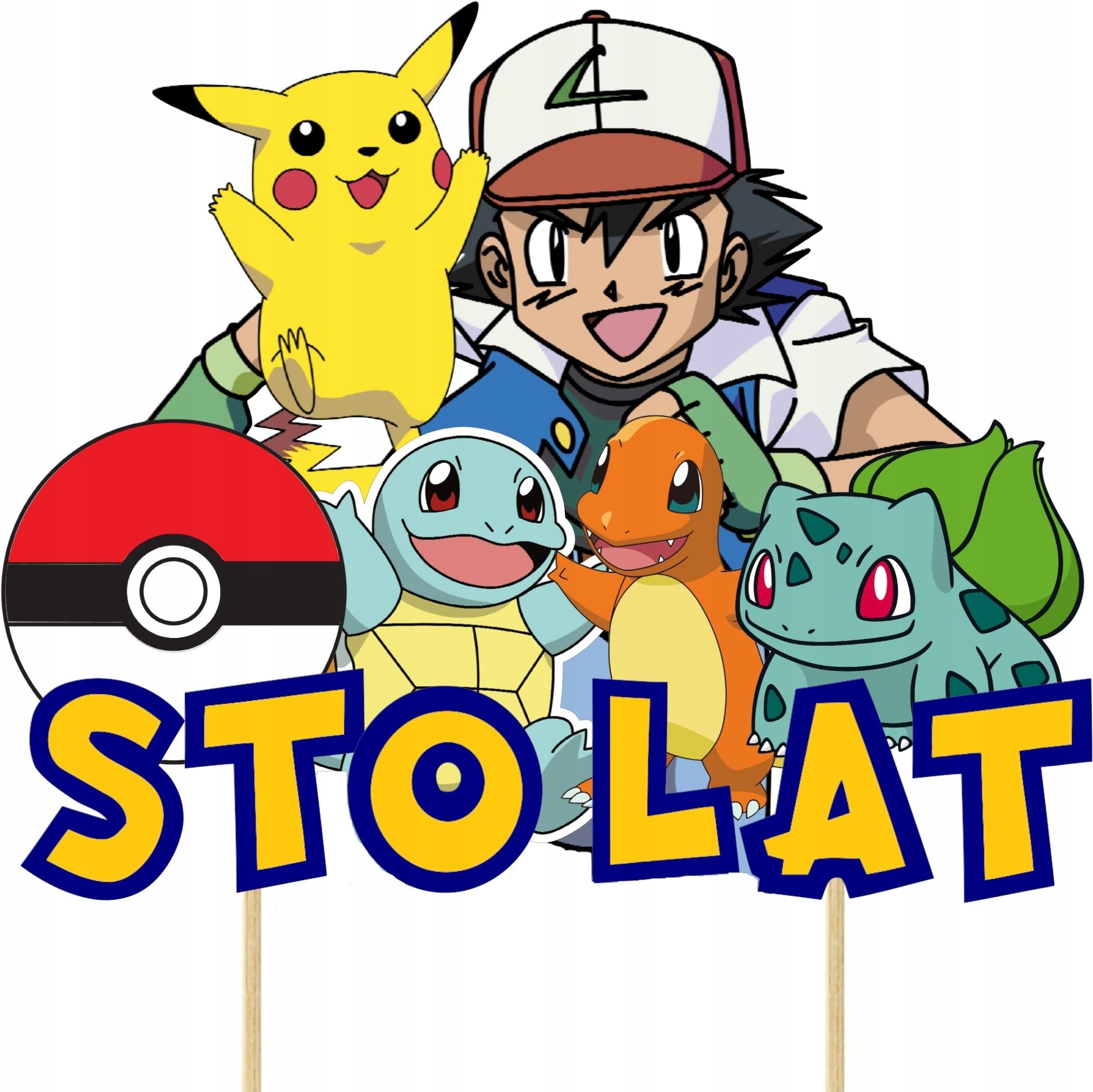 Topper Ozdoba Na Tort Urodziny Pokemon Go Pikachu - Ceny i opinie ...