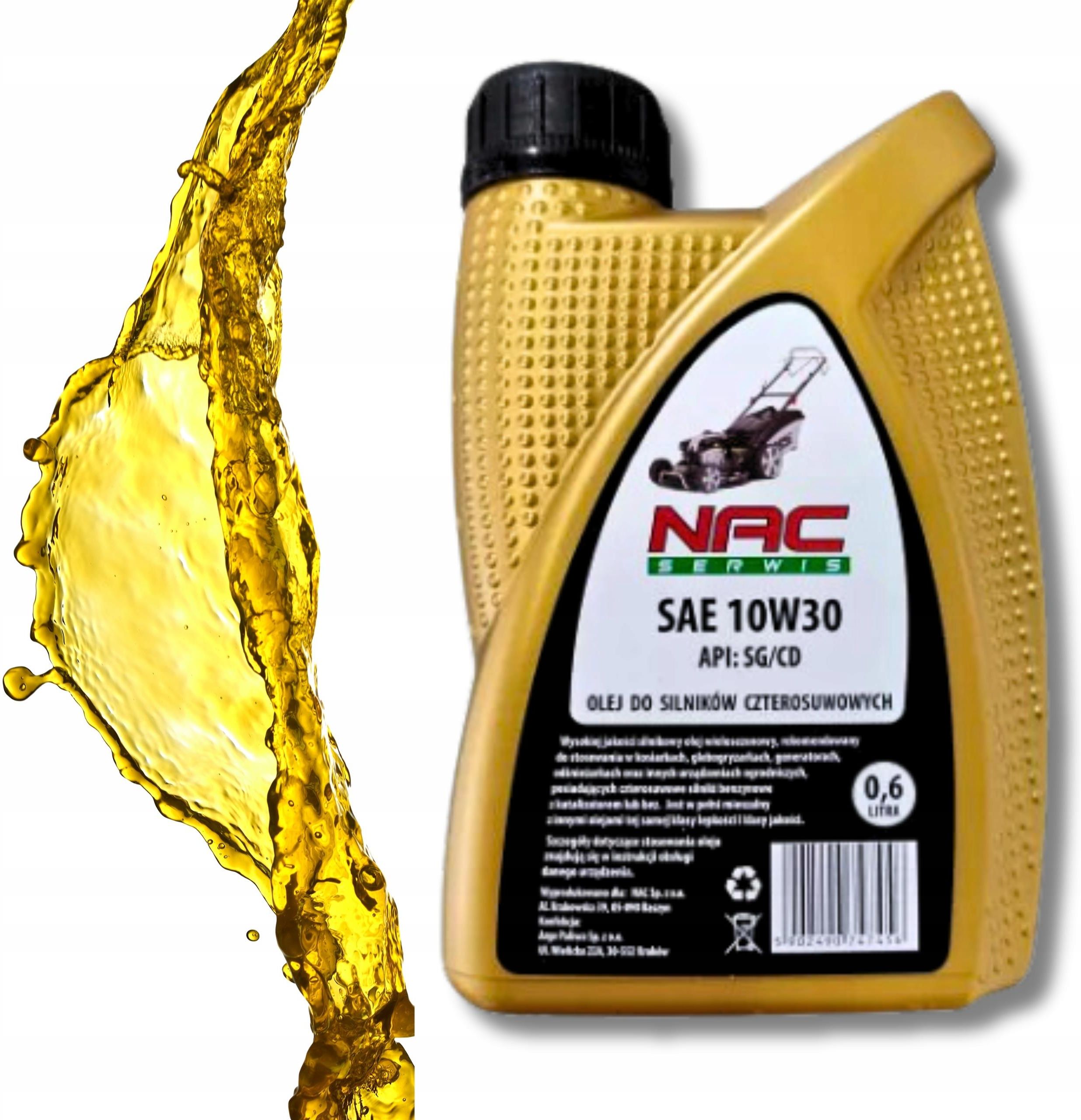 Nac Olej 10W30 0,6L Api: Sg/Cd Do Agregatu Kosiarki Traktorka Zagęszczarki 1869029010 - Ceny i ...