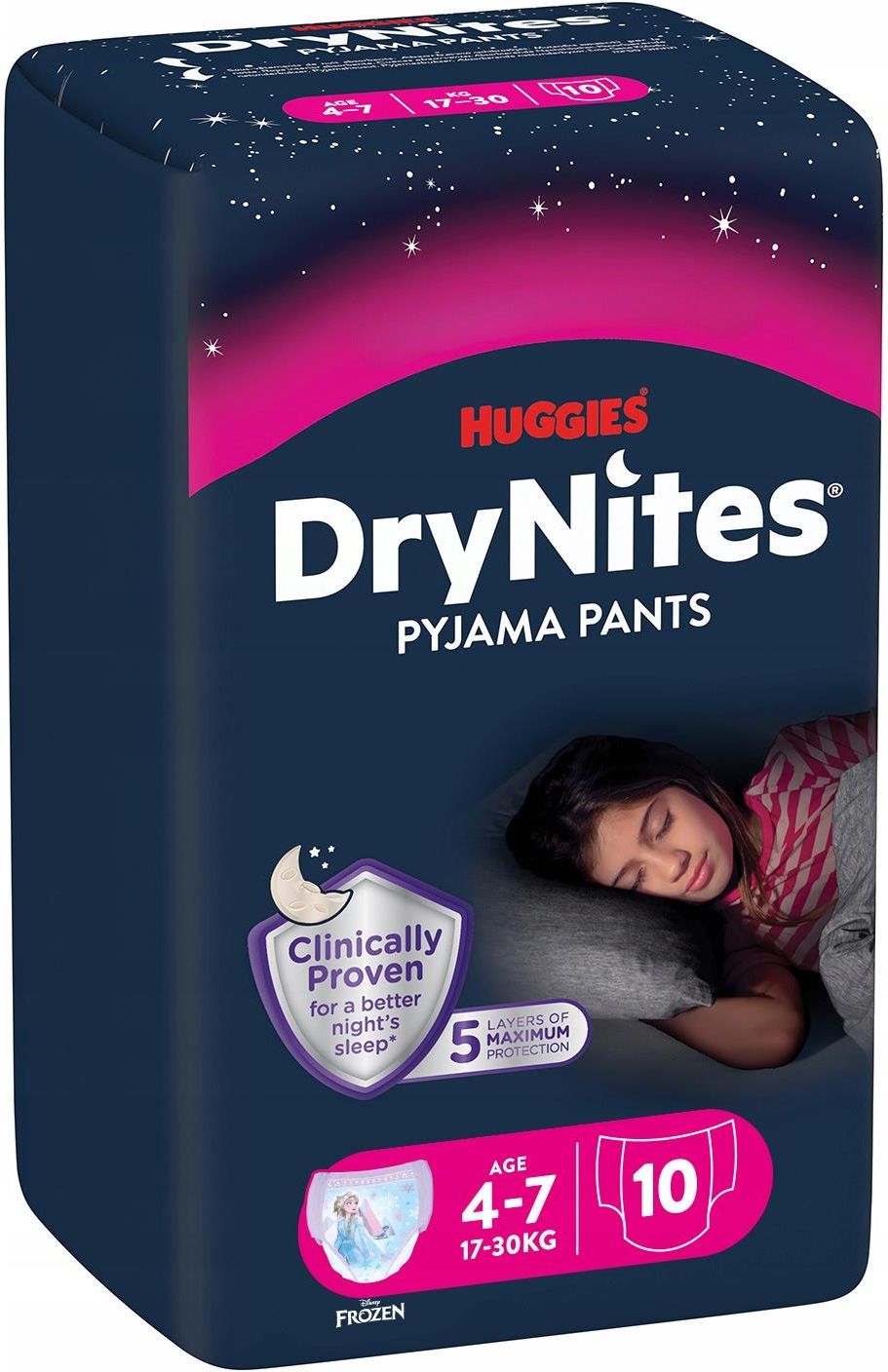 Huggies Drynites Girl 4-7 Lat 17-30Kg 4X10Szt. - Pieluchomajtki - Ceneo.pl