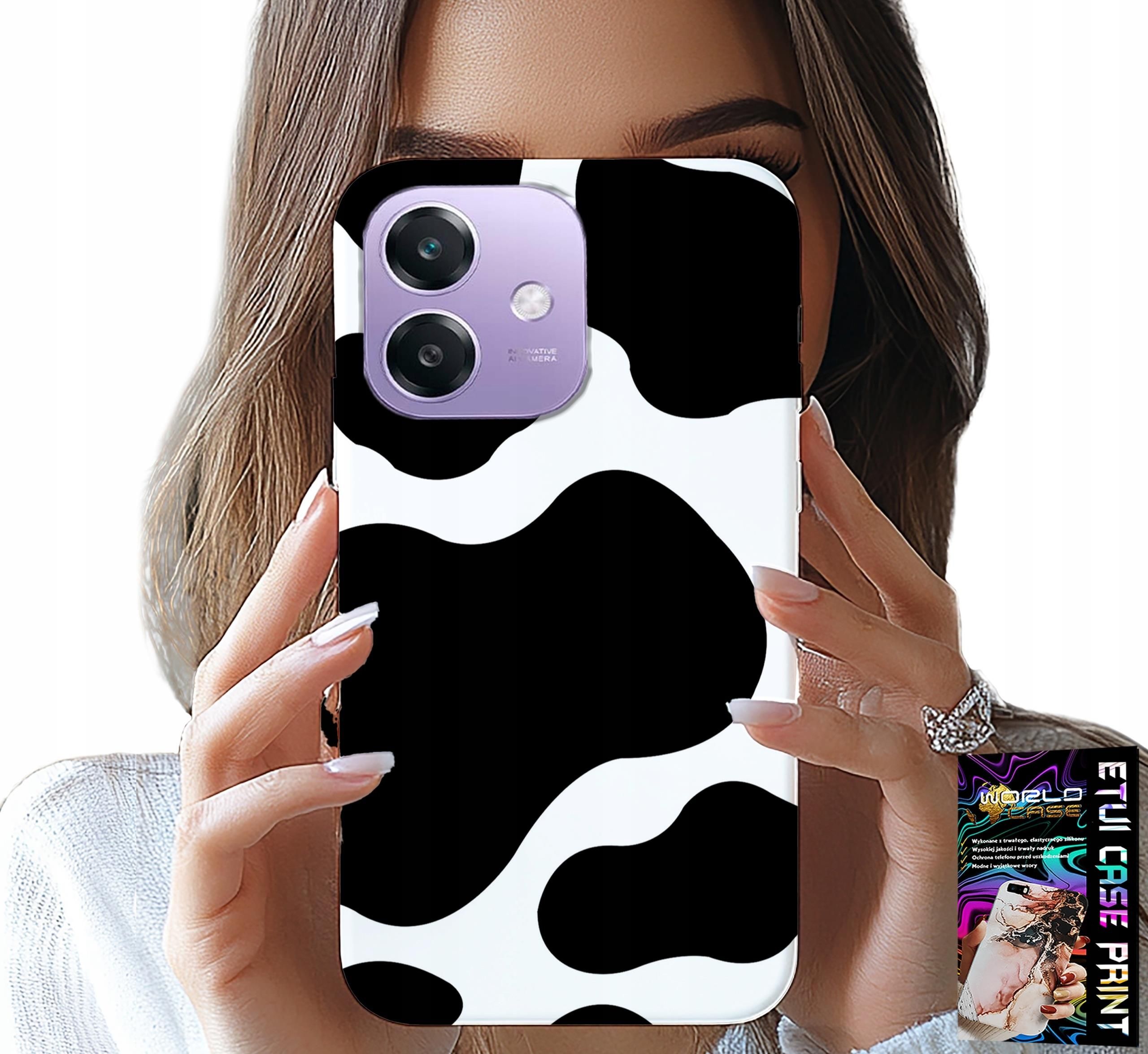 Etui Do Oppo A40 A40M Czarno Białe Łaty Krowa Modne - Etui na telefon ...