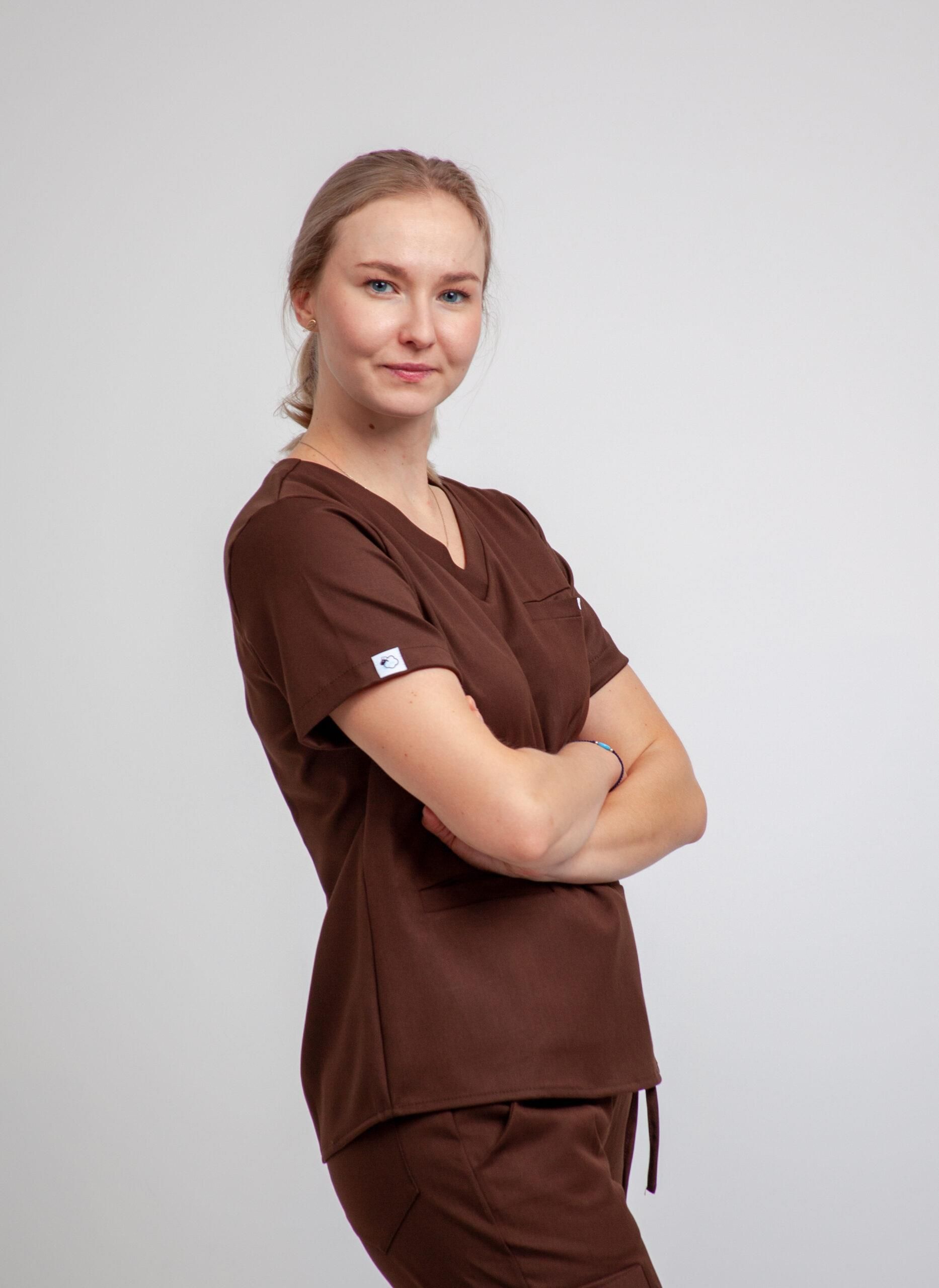 Scrubsheep Komplet Medyczny Scrubs Damski - Chocolate Brown Xl Proste ...