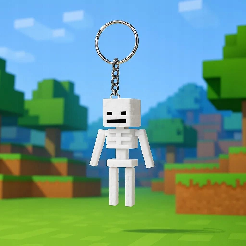 Brelok Minecraft Szkielet Zabawka Figurka Prezent Dla Dziecka - Gadżety ...