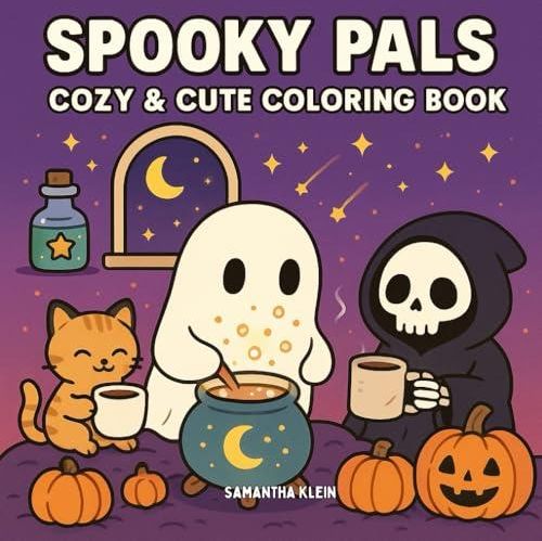 [AC] Spooky Pals: Coloring Book Featuring Cozy Scenes for Adults & Kids ...