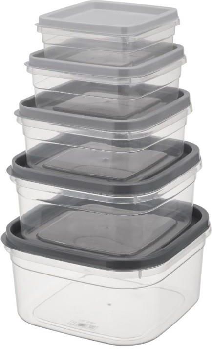 Komplet 5 pojemników kwadratowych KLIC BOX mix kolorów - Opinie i ...