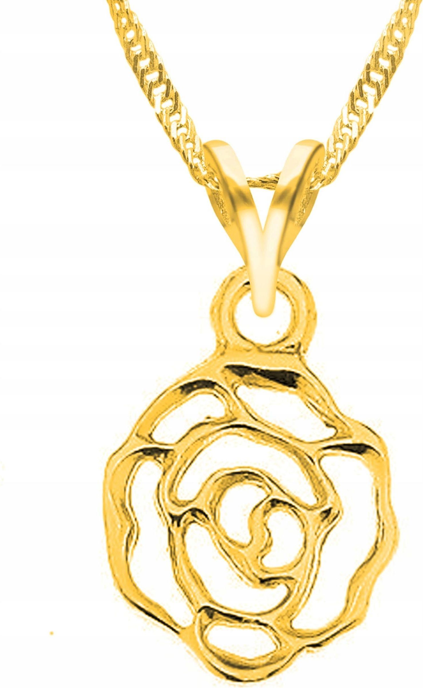 Larezo Złoty Naszyjnik 925 Z Różą Kwiatem Kwiat Roślina Kwiatek Flower + Nadruk - Ceny i opinie ...