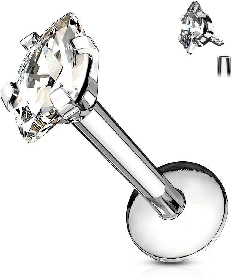 Piercing4U Kolczyk labret do chrząstki helix w uchu rook conch (w56 ...