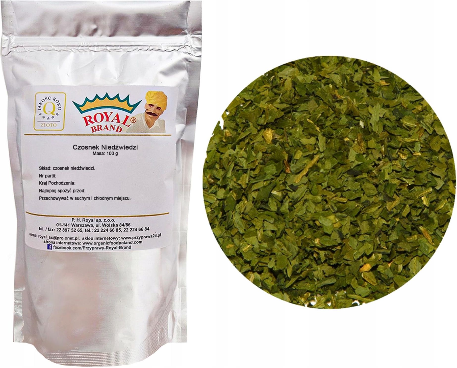 Royal Brand Czosnek Niedźwiedzi 100g Suszony Naturalny Aromatyczna ...