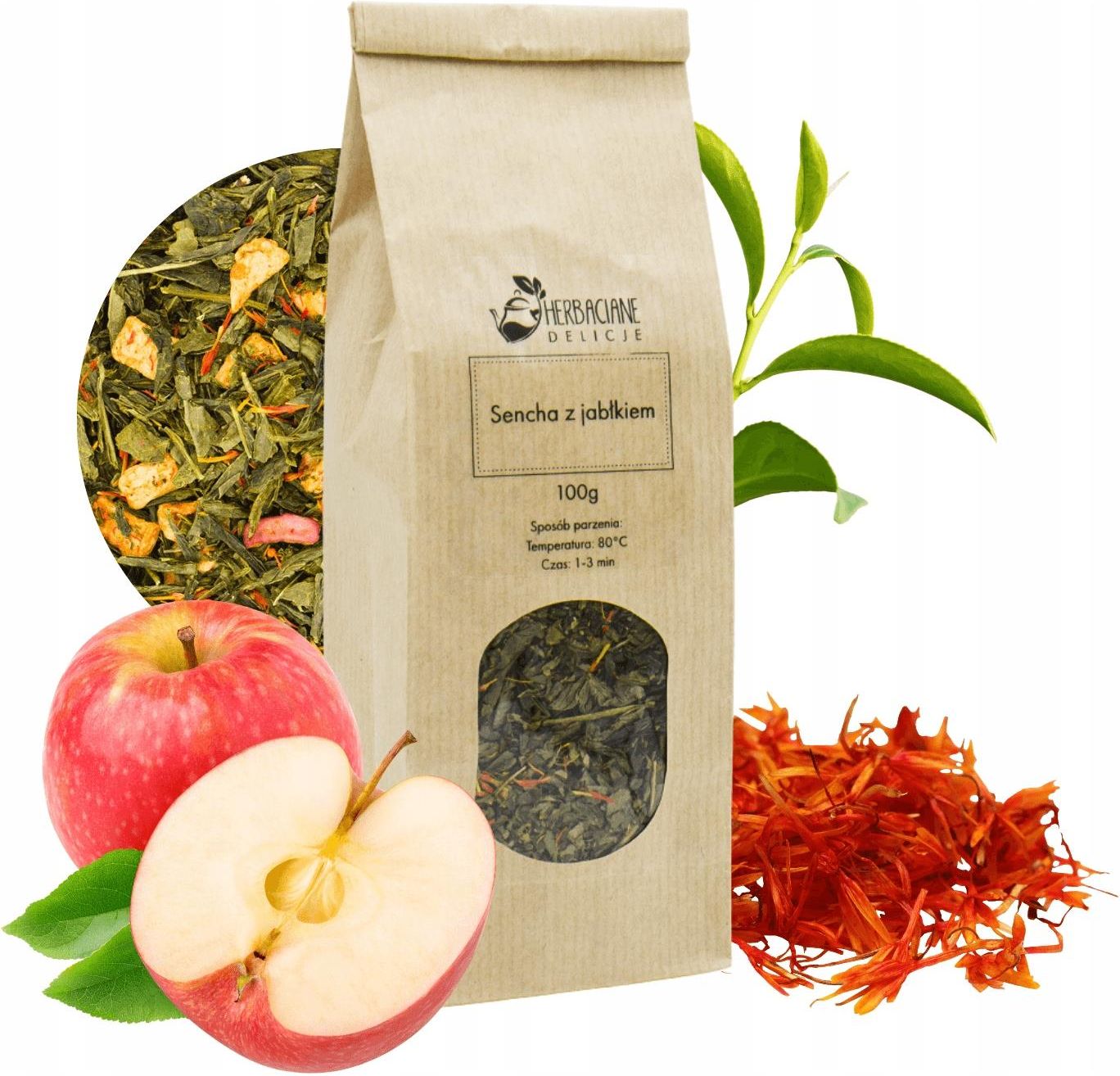 Herbata E Herbata Herbata Zielona Sencha Z Jabłkiem 100g - Ceny i ...