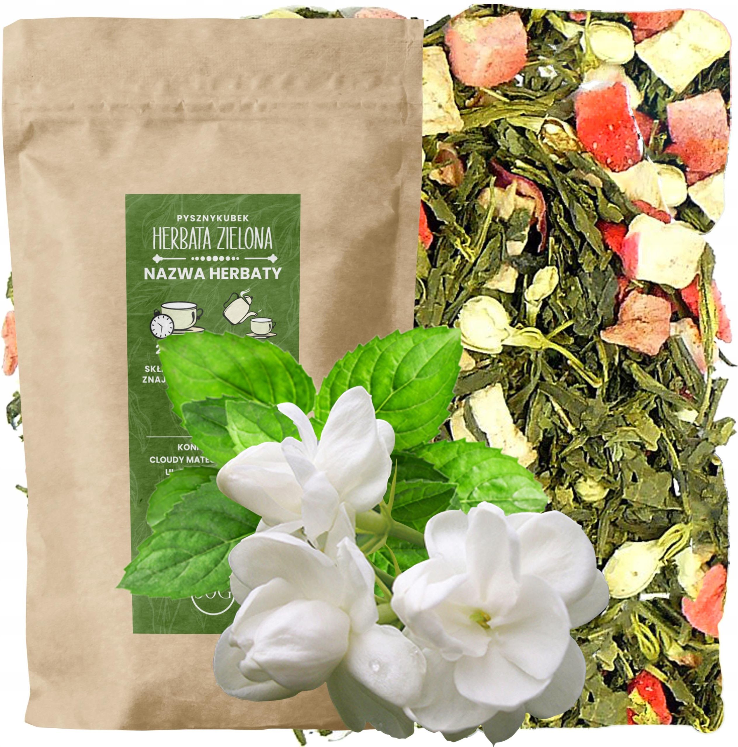 Herbata Pysznykubek Zielona Herbata Sencha Jaśminowa Mięta 50g ...