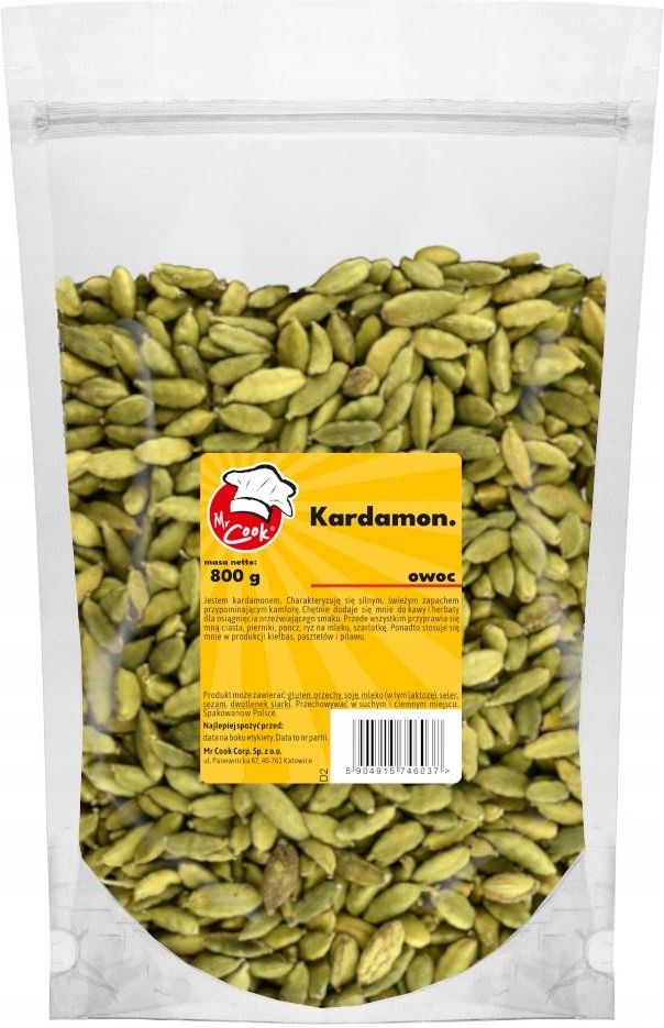 Mr Cook Corp Kardamon Ziarno Owoc 800g - Ceny i opinie - Ceneo.pl