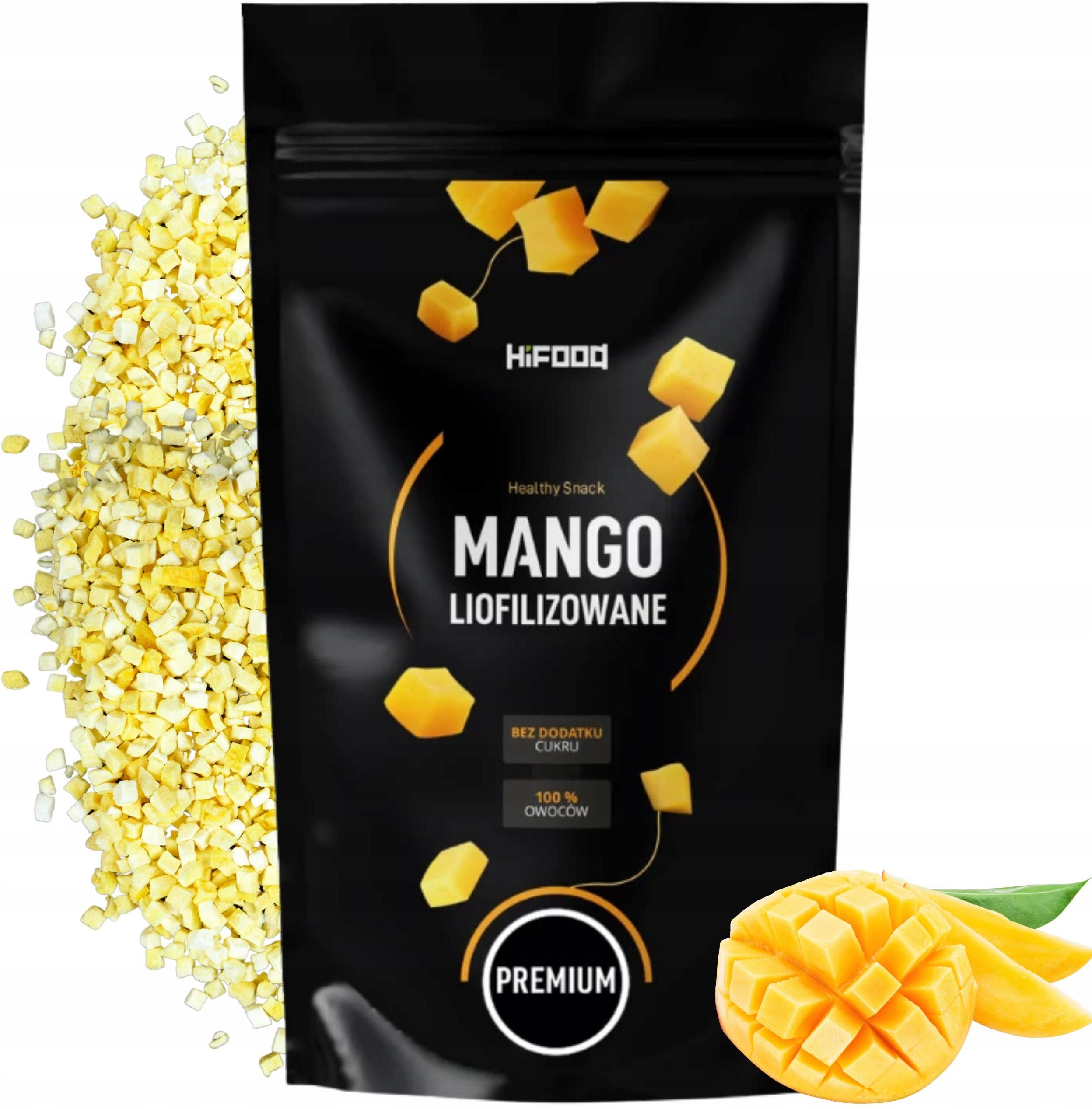 Hifood Mango Liofilizowane 50g Grys Zdrowa Przekąska Premium - Ceny i ...