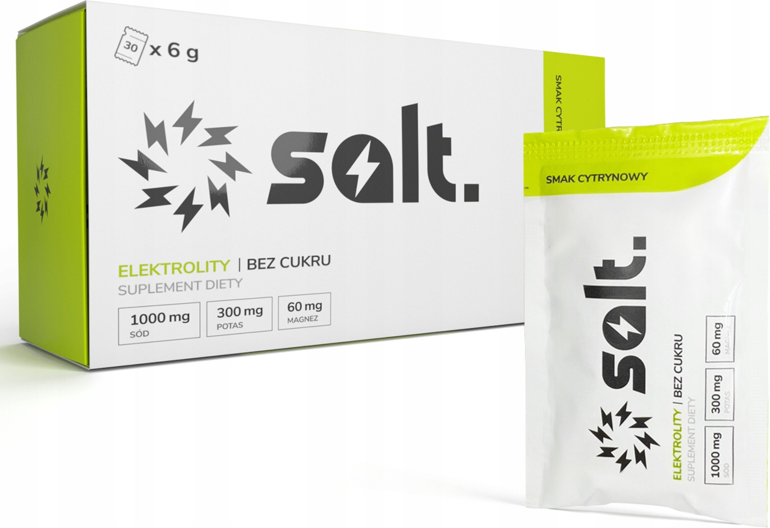 Salt Elektrolity Bez Cukru Magnez Potas Sód Nawodnienie Keto 30sasz ...