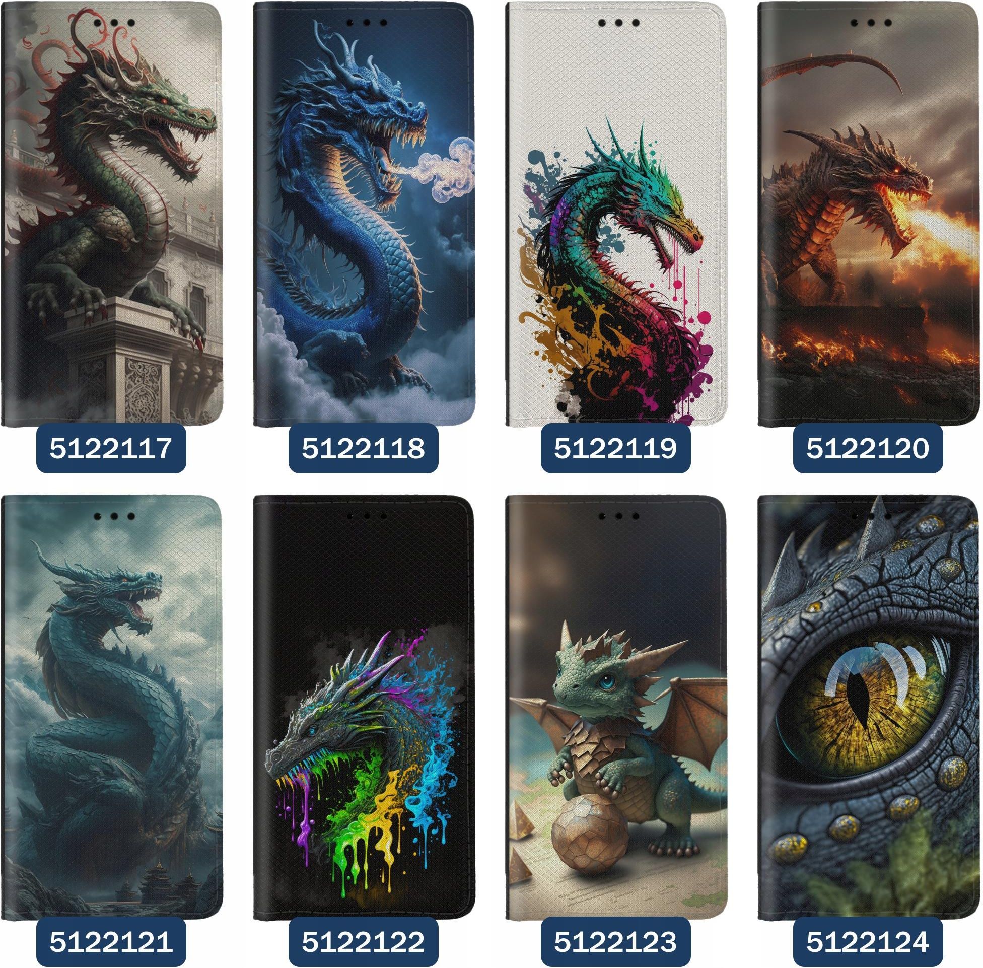 Superetui Etui Z Klapką Do Motorola Moto G56 Smoki Smok Dragon Fantasy ...