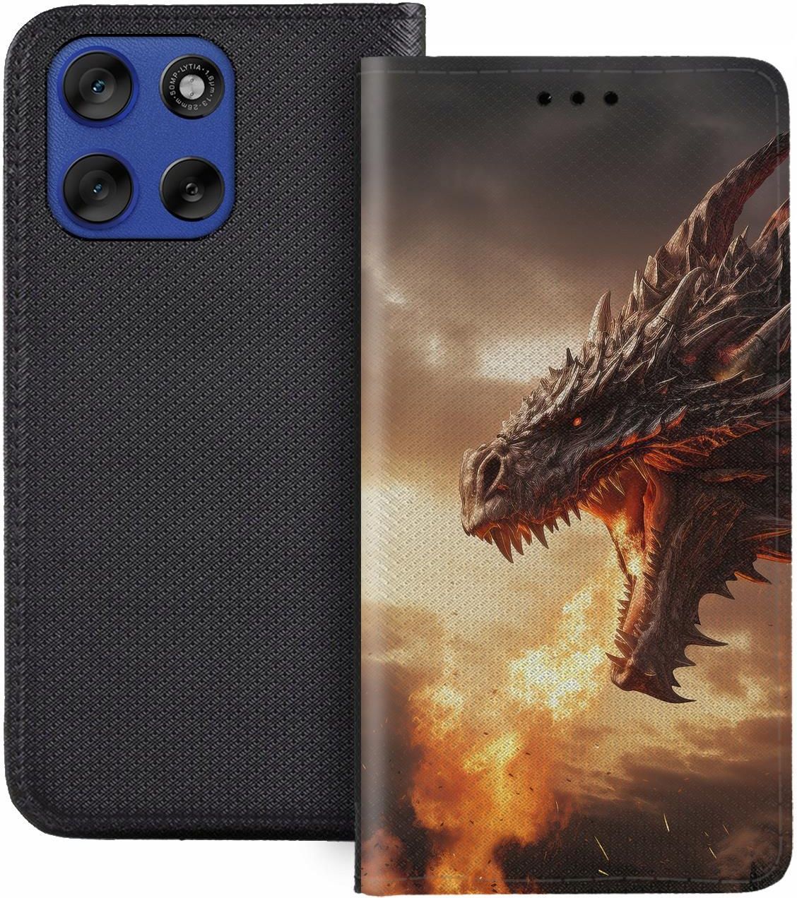 Superetui Etui Z Klapką Do Motorola Moto G56 Smoki Smok Dragon Fantasy ...