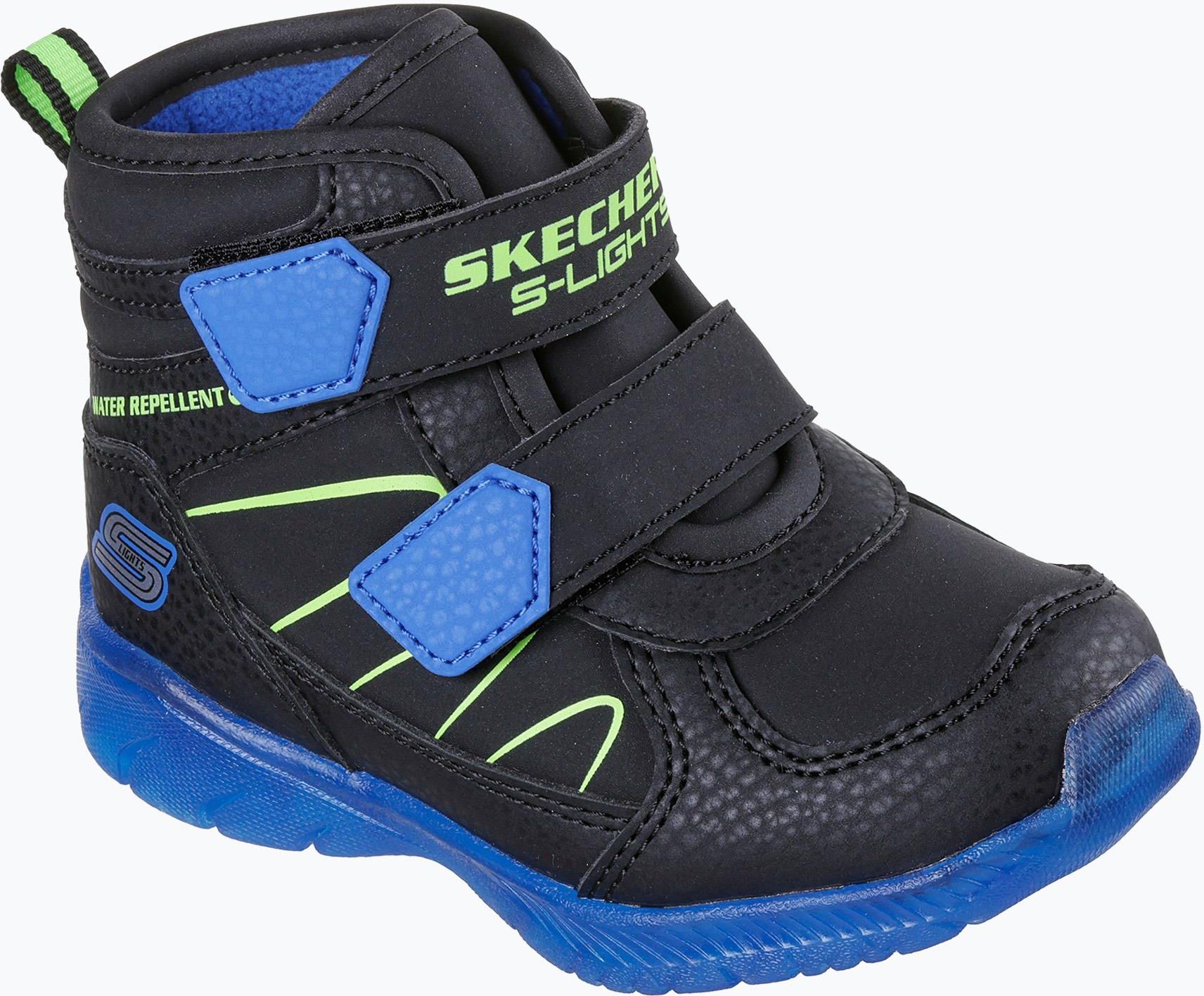 Buty dziecięce SKECHERS Illumi-Brights Splash Beams black/blue/lime ...